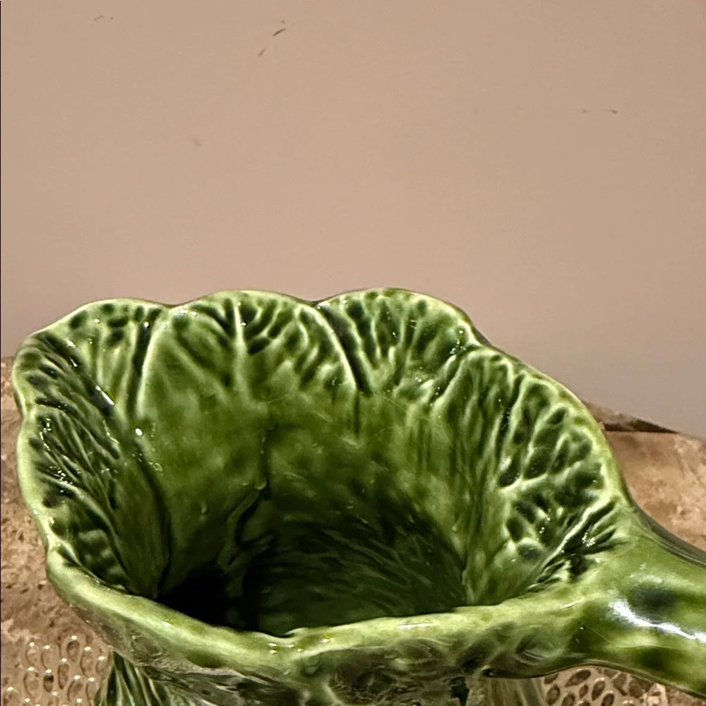 Olfaire | Dining | Olfaire Majolica Cabbage Leaf Pitcher Made In ...